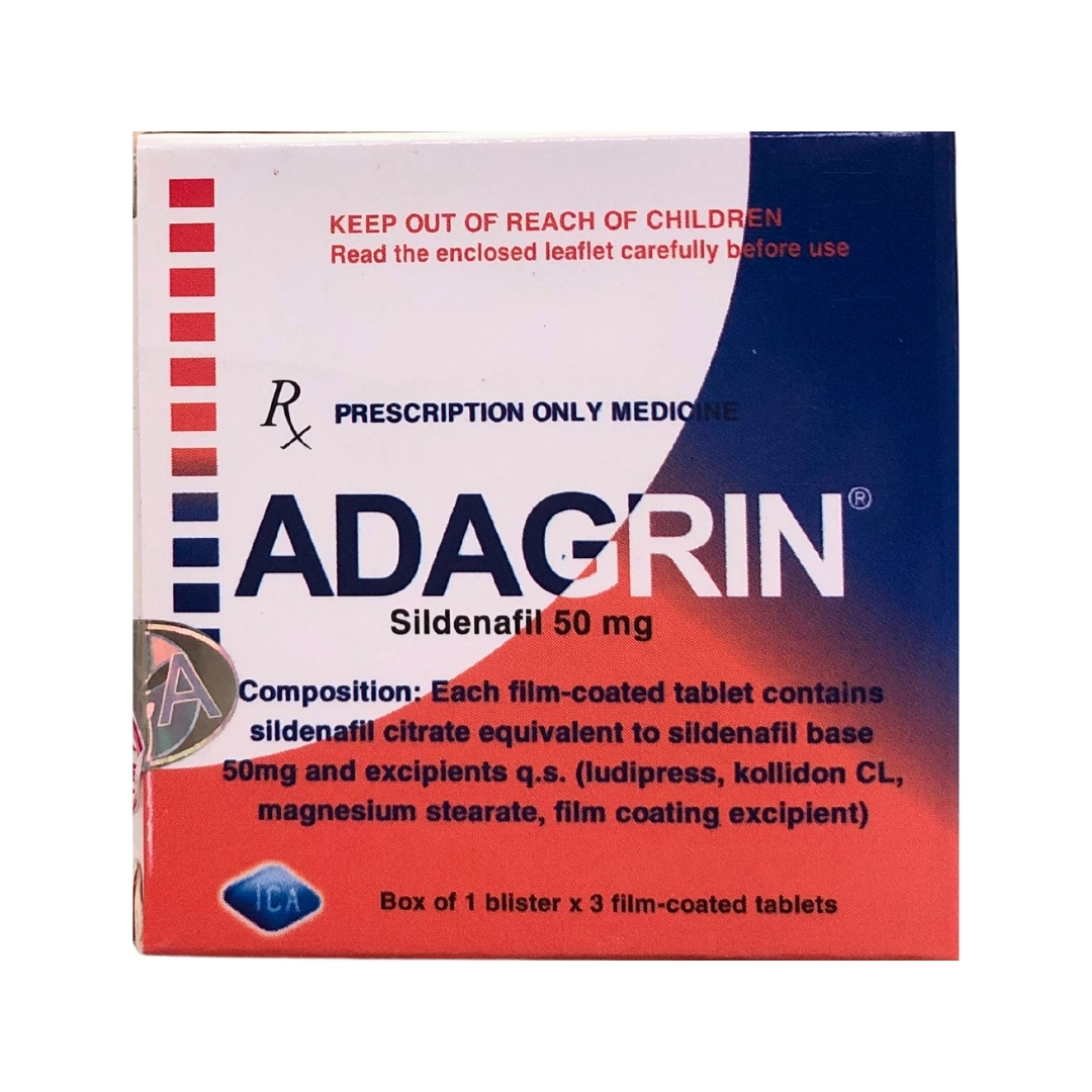 Thuốc Adagrin (50mg) - Điều trị rối loạn cương dương - Pharmart.vn