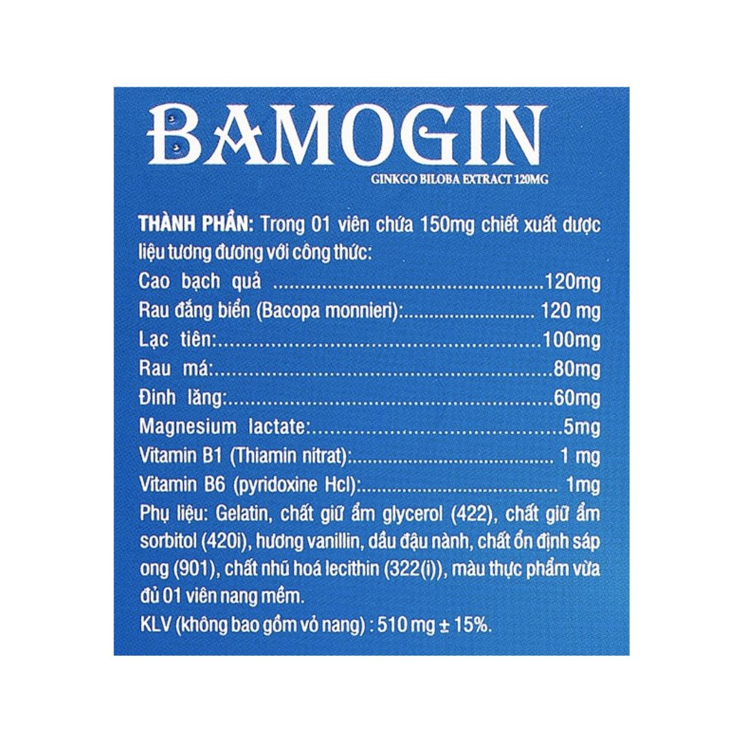 Bamogin Thành Công - Hỗ trợ tuần hoàn máu não - Pharmart.vn