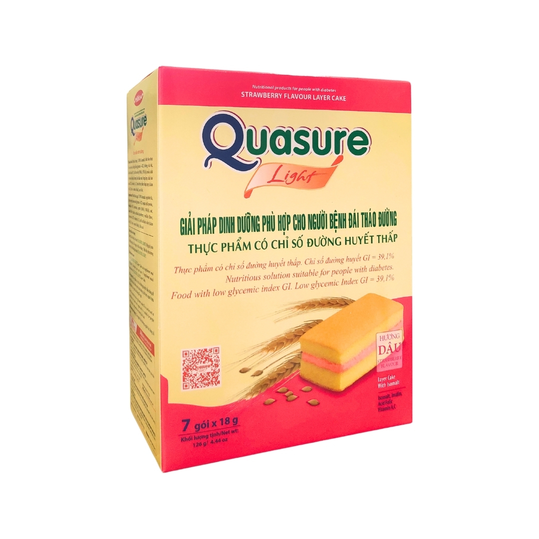 Bánh Quasure Light Vị Dâu - Hỗ trợ chế độ ăn kiêng và kiểm soát cân ...