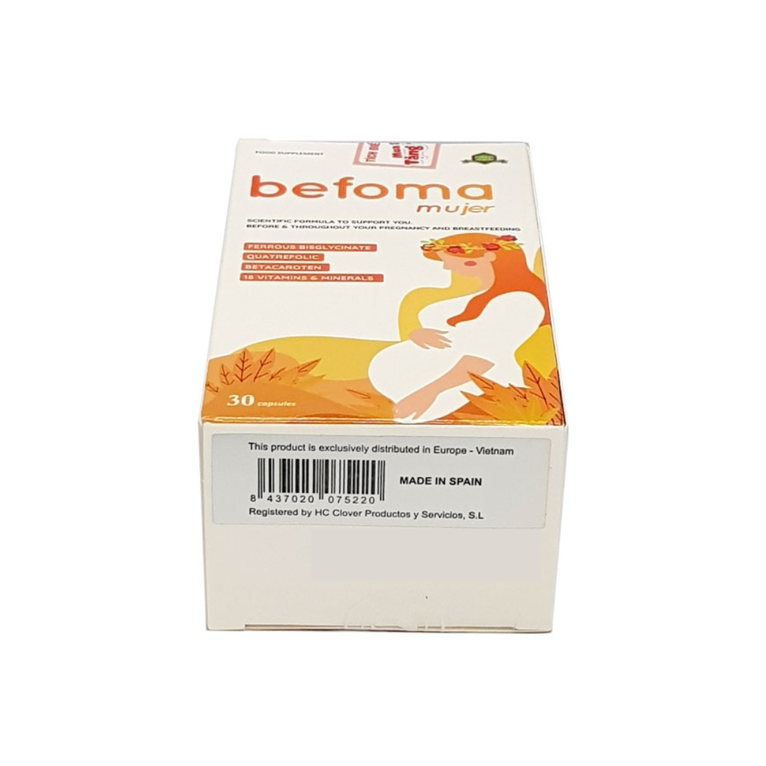 Befoma Mujer - Hỗ trợ sức khoẻ phụ nữ thời kỳ mang thai - Pharmart.vn