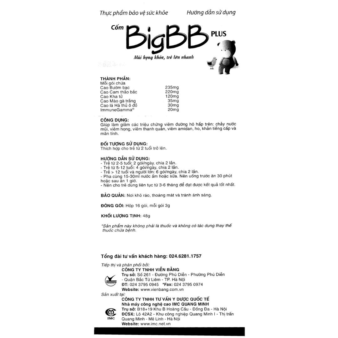Big BB Plus - Hỗ trợ giảm viêm đường hô hấp - Pharmart.vn