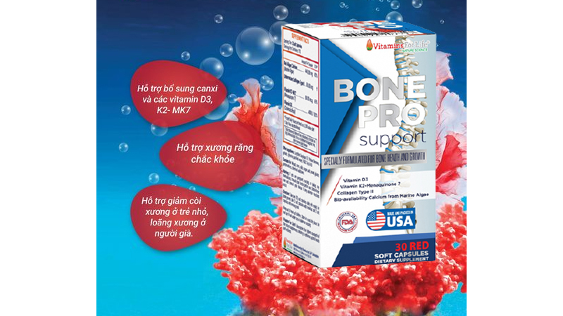 Bone Pro Support (30 viên) - Chắc răng, khỏe xương, tăng chiều cao vượt ...