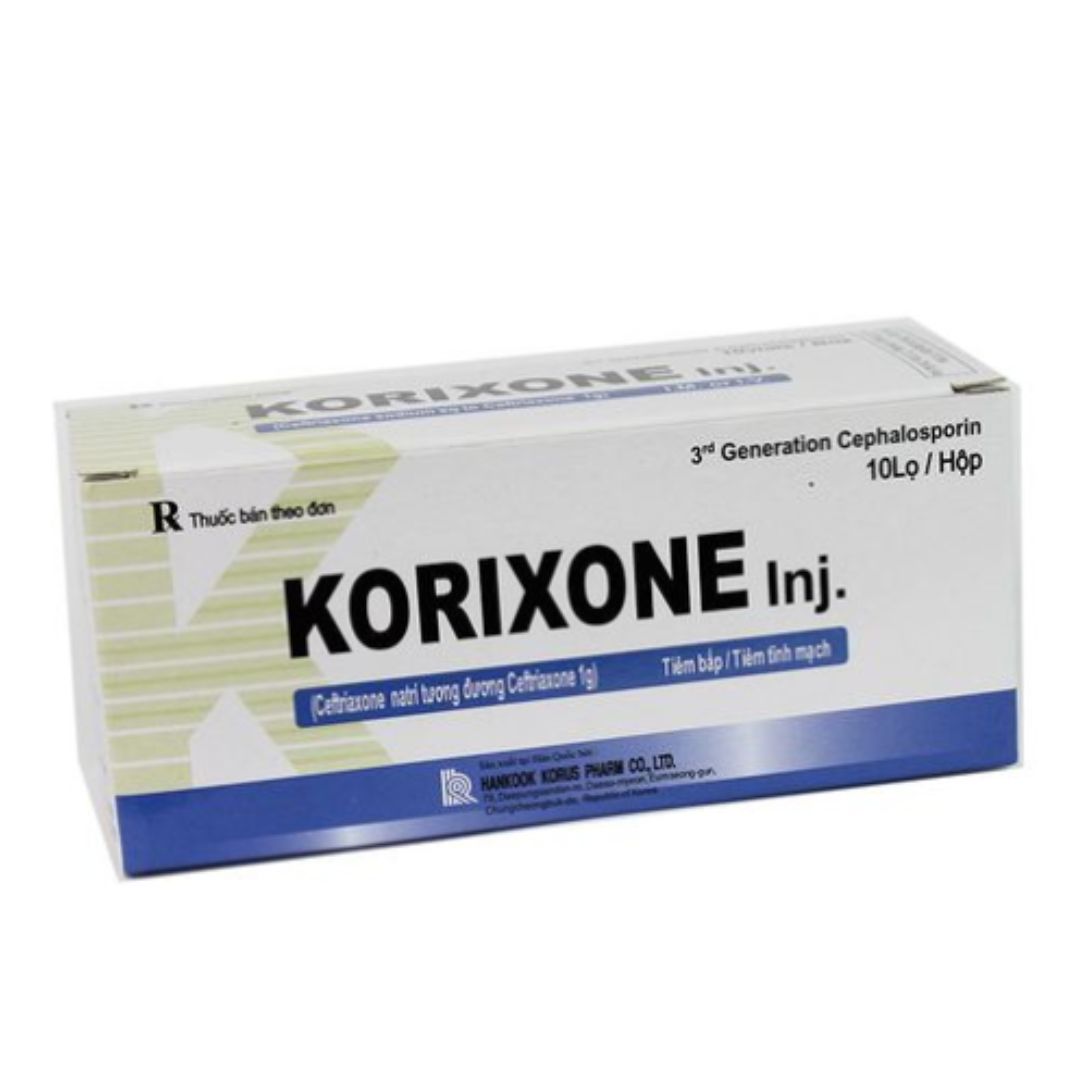 Korixone Inj. 1g - Điều trị bệnh nhiễm trùng - Pharmart.vn
