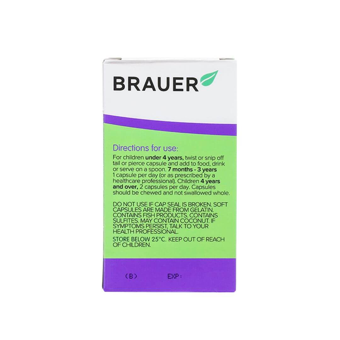 Brauer Ultra Pure DHA chai 60 viên nhai bổ não bé từ 7 tháng - Pharmart.vn