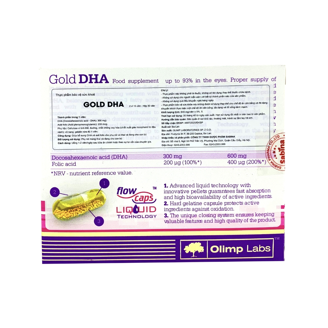 Chela Gold DHA - Bổ sung DHA, acid folic cho phụ nữ có thai và sau sinh ...