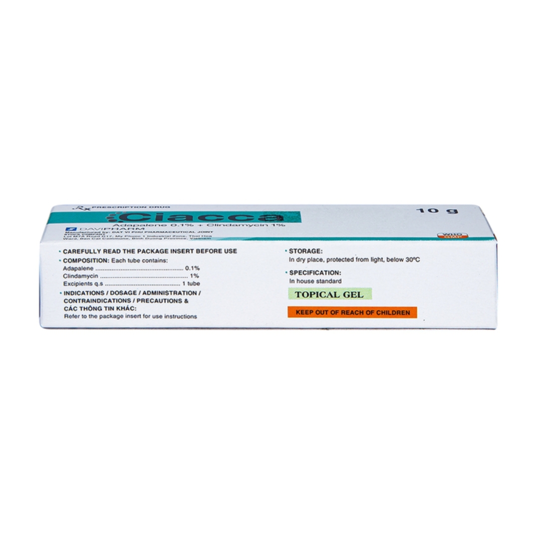 Ciacca Gel - Điều trị mụn trứng cá từ nhẹ đến vừa - Pharmart.vn