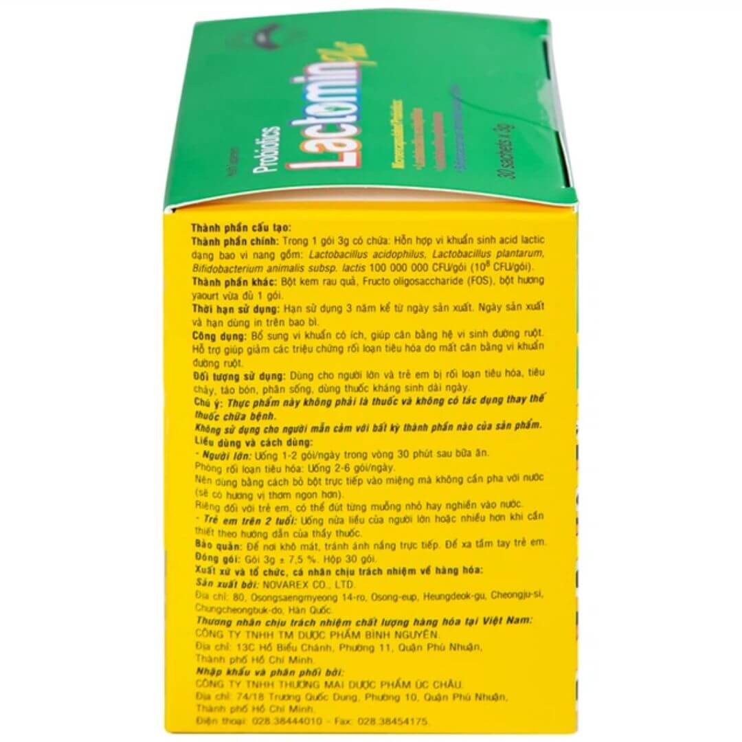 Cốm Probiotics Lactomin Plus bổ sung lợi khuẩn hộp 30 gói x 3g ...