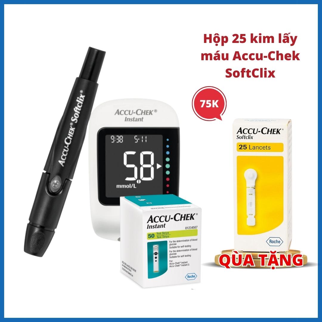 Combo Máy đo đường huyết + 50 que thử Accu Chek Instant (tặng 01 hộp ...