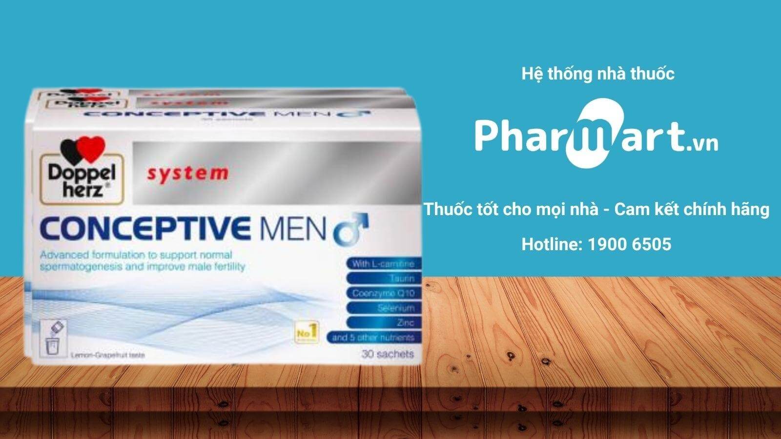 Conceptive Men - Hỗ trợ điều trị hiếm muộn nam - Pharmart.vn