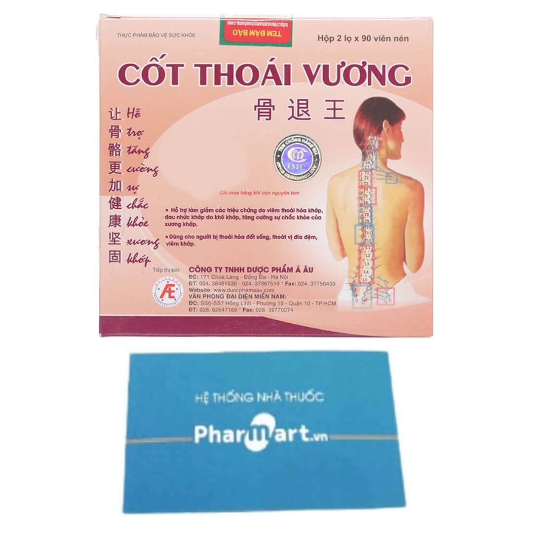 Cốt Thoái Vương - Giảm thoái hoá đốt sống hộp 180 viên - Pharmart.vn