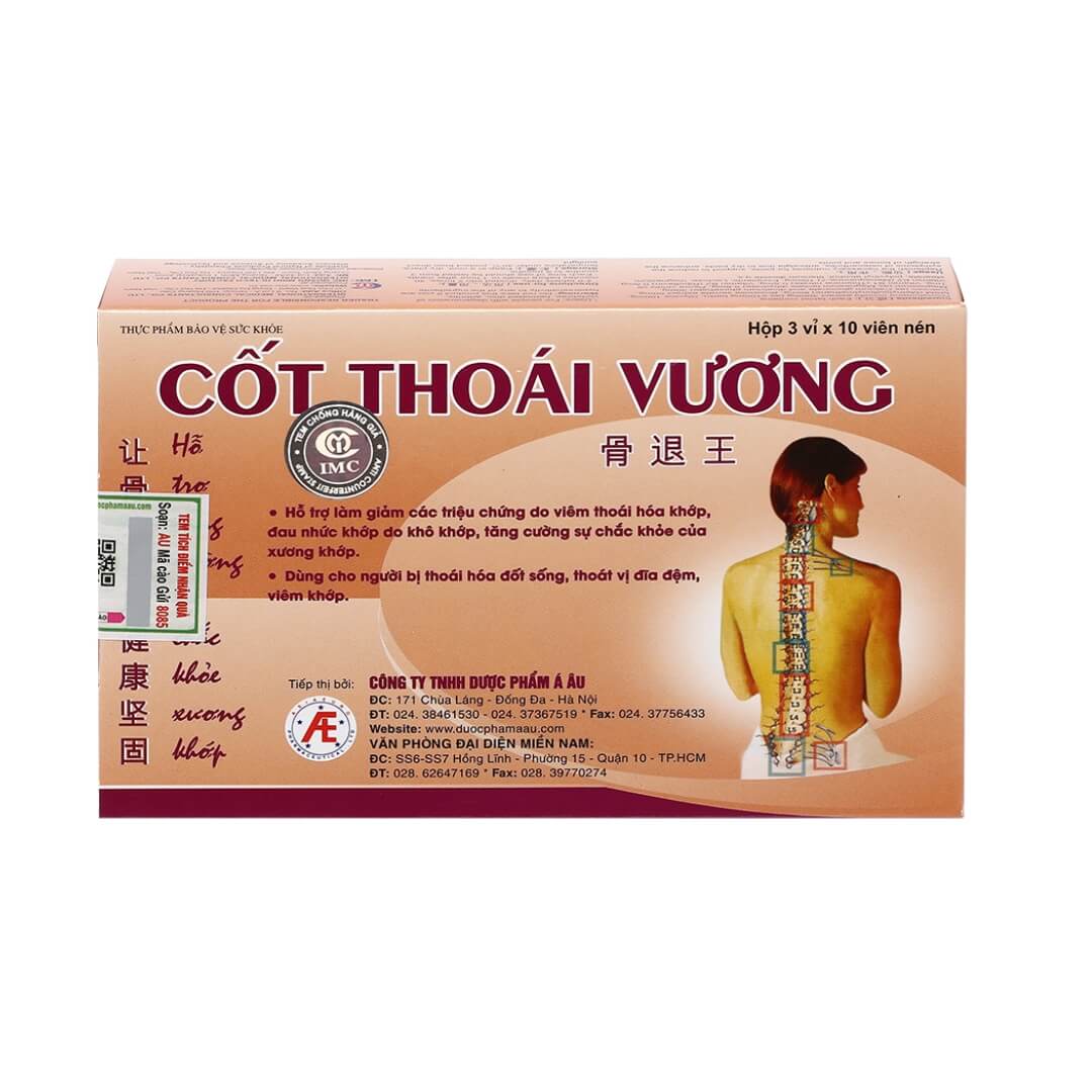 Cốt Thoái Vương - Giảm thoái hoá đốt sống hộp 30 viên - Pharmart.vn