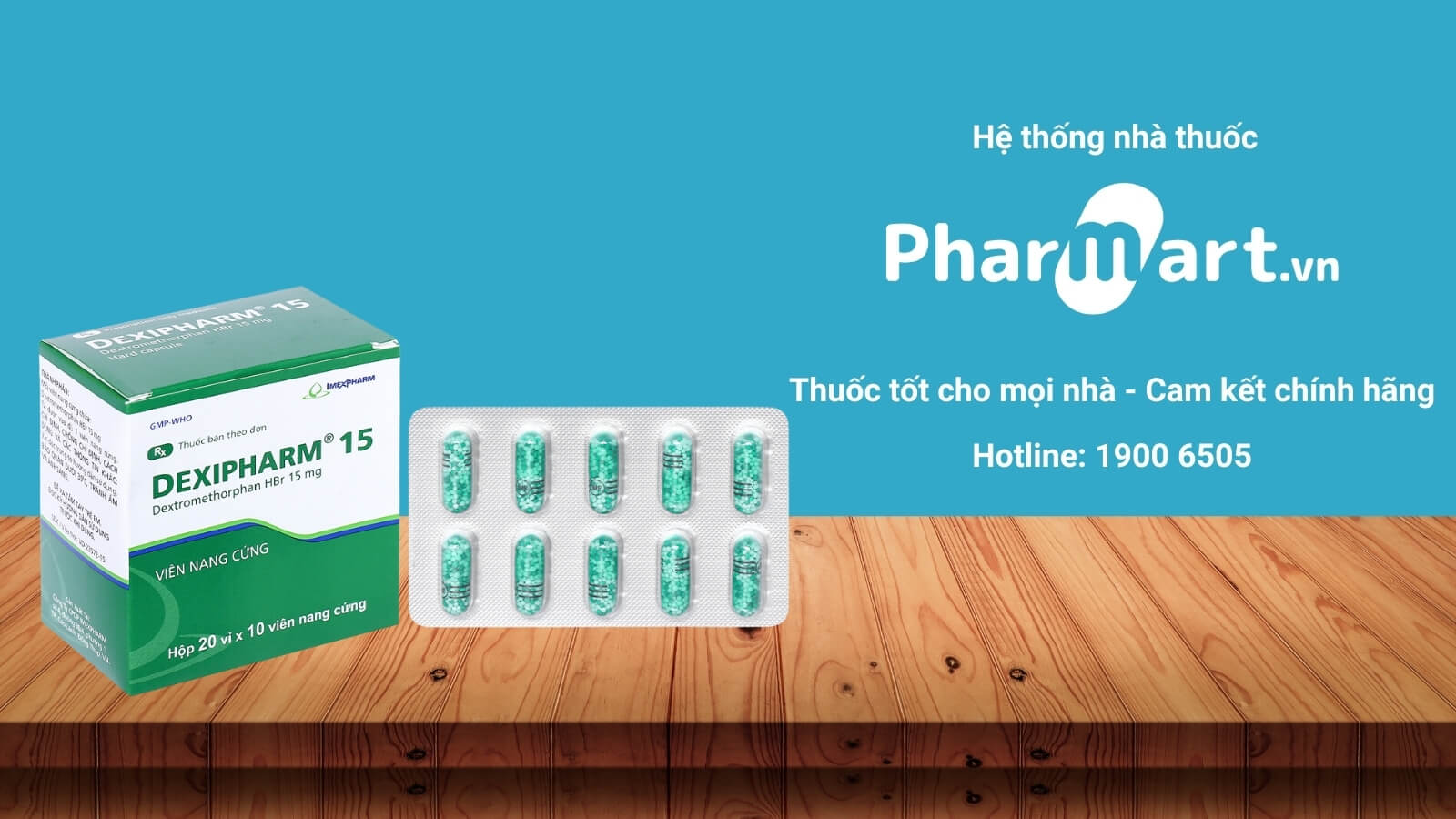 Thuốc Dexipharm 15mg - Giảm triệu chứng ho - Pharmart.vn