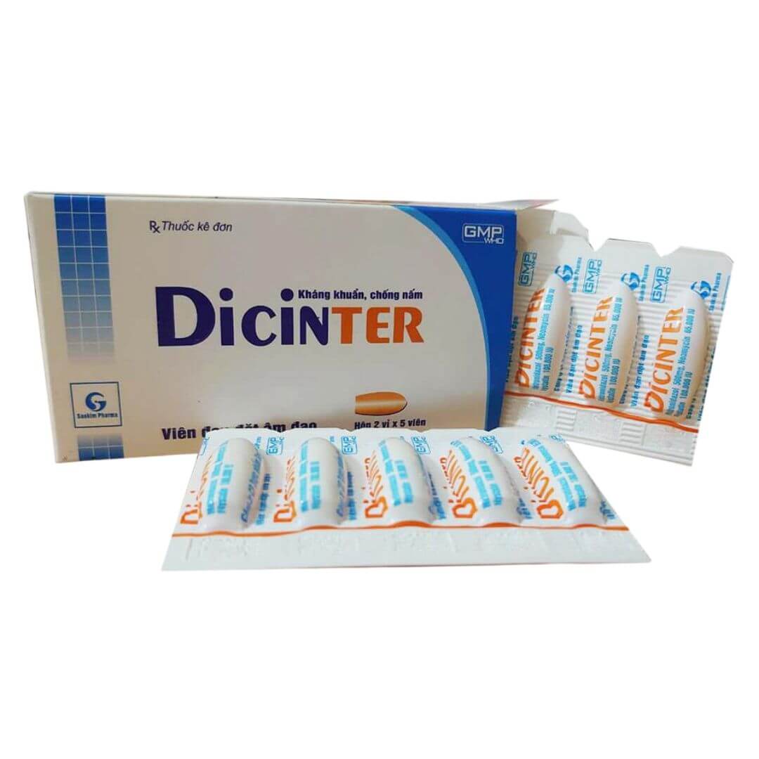 Dicinter hộp 2 vỉ x 5 viên đặt Sao Kim - Pharmart.vn