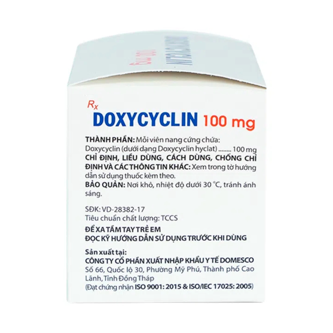 Doxycyclin 100Mg Domesco - Pharmart.vn
