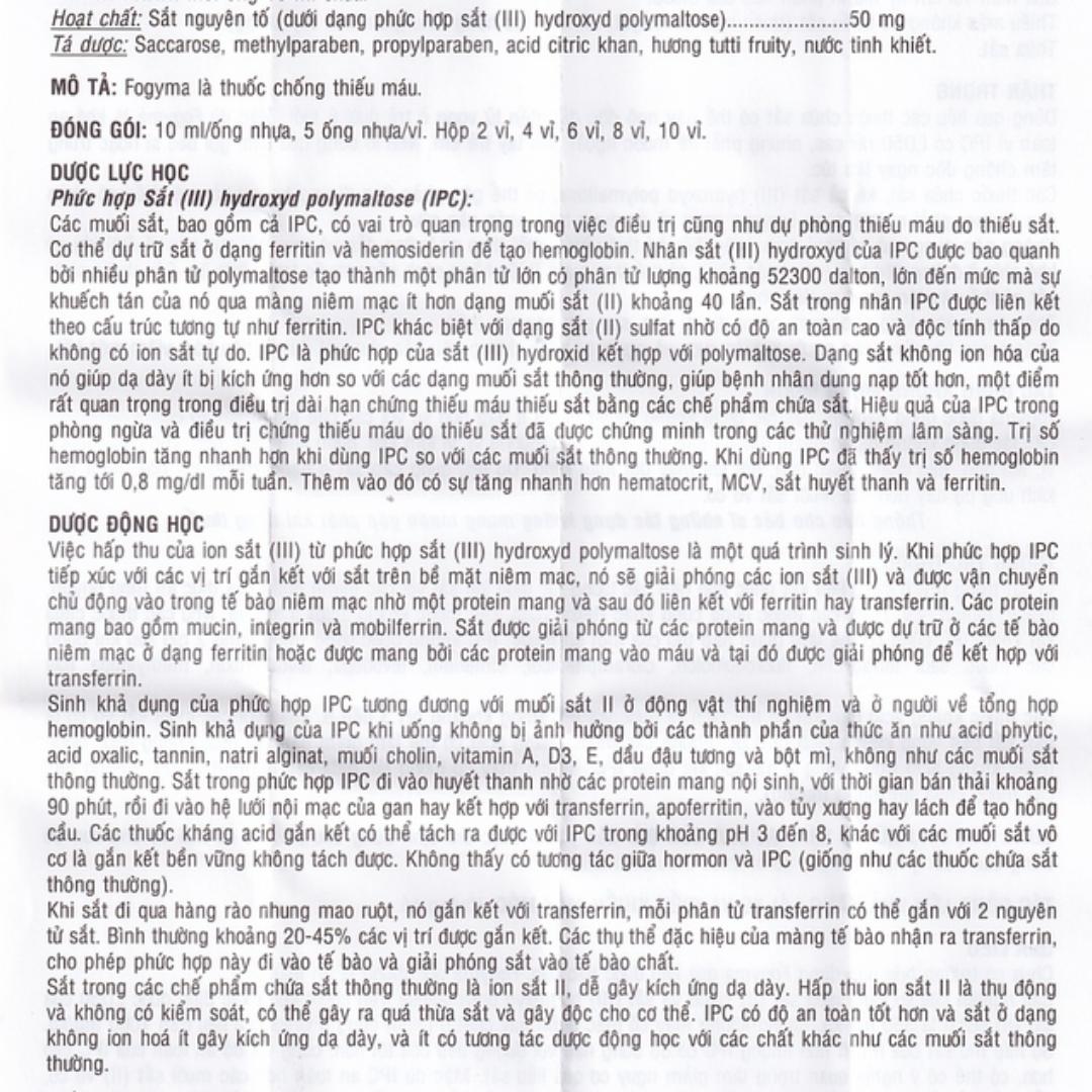 Fogyma - Bổ sung sắt, hỗ trợ tình trạng thiếu máu - Pharmart.vn