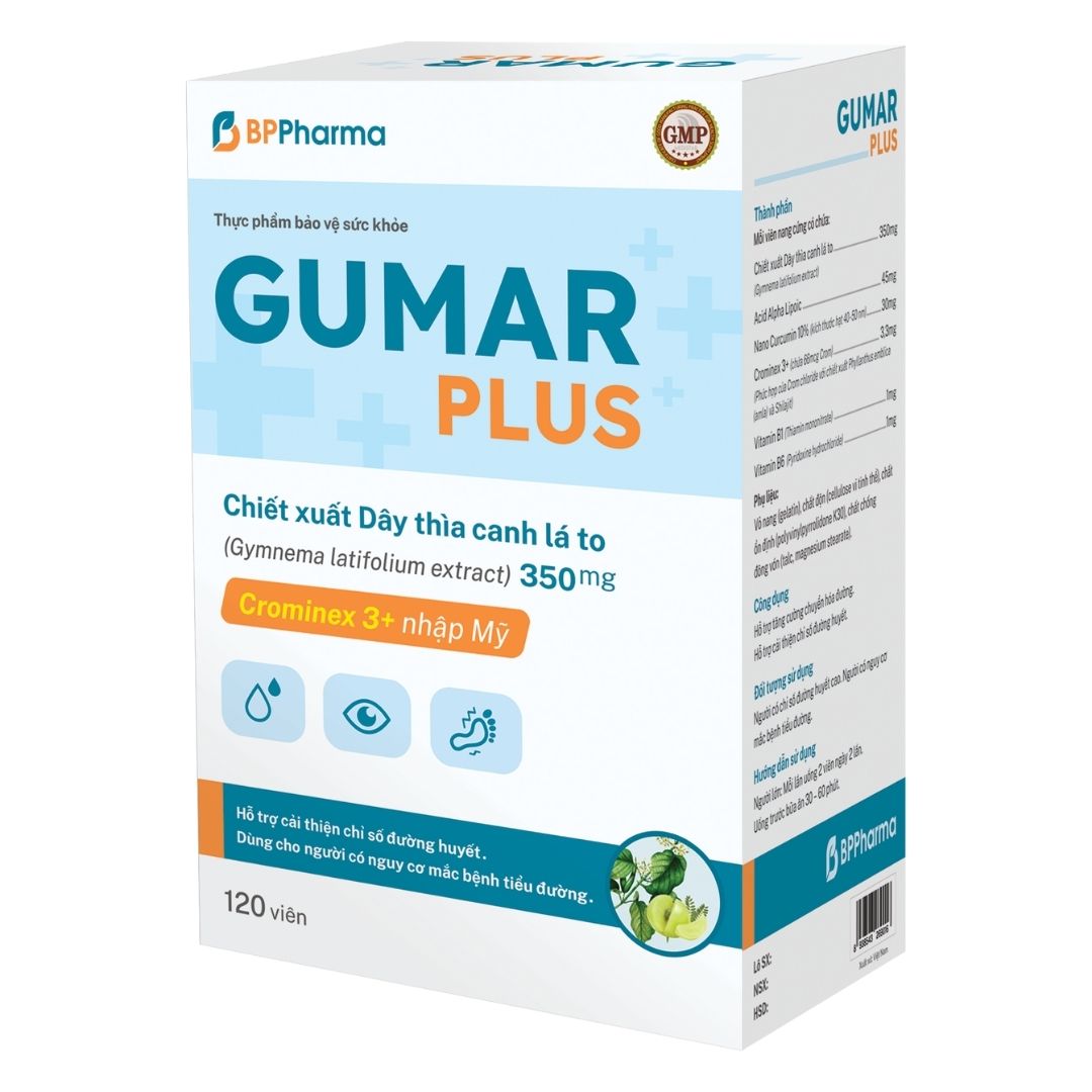 Gumar Plus (hộp 120 viên) - Hỗ trợ điều trị tiểu đường - Pharmart.vn