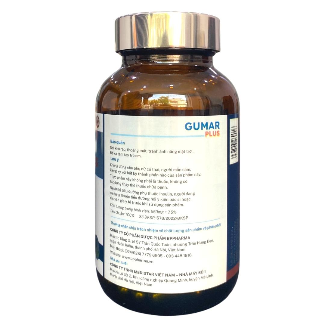 Gumar Plus (hộp 120 viên) - Hỗ trợ điều trị tiểu đường - Pharmart.vn