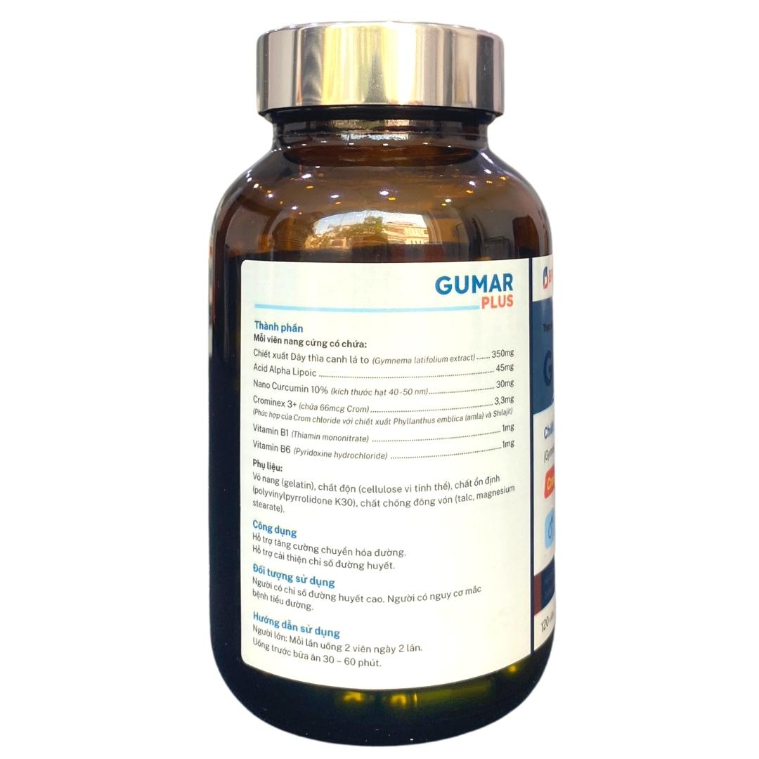 Gumar Plus (hộp 120 viên) - Hỗ trợ điều trị tiểu đường - Pharmart.vn