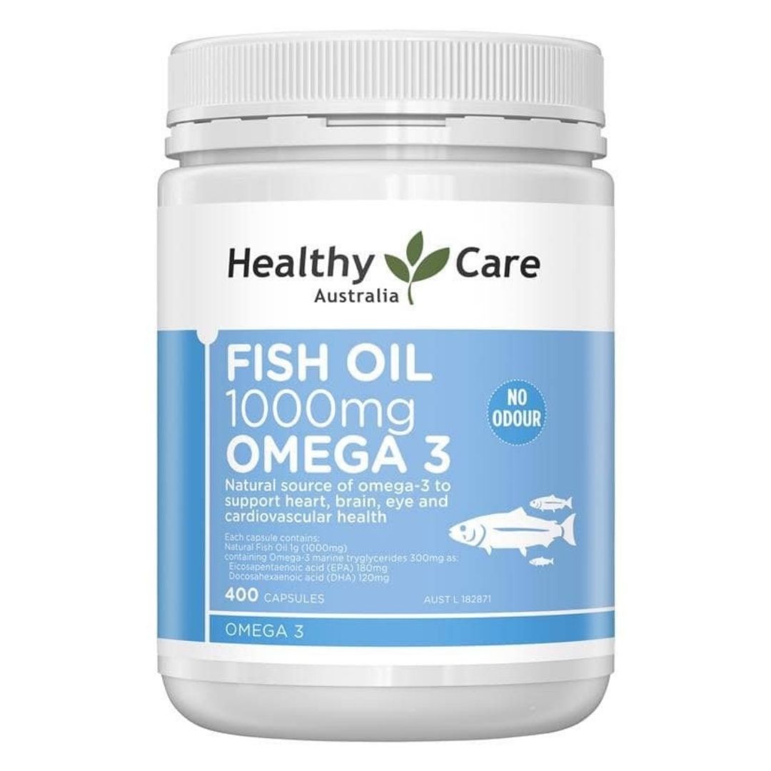 Healthy Care Fish Oil 1000mg Omega 3 (400 viên) - Dầu cá Omega 3 Úc ...