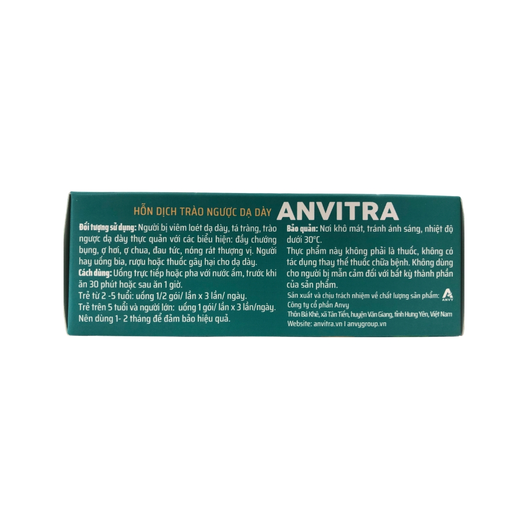 Hỗn dịch trào ngược dạ dày Anvitra - Bảo vệ niêm mạc dạ dày - Pharmart.vn