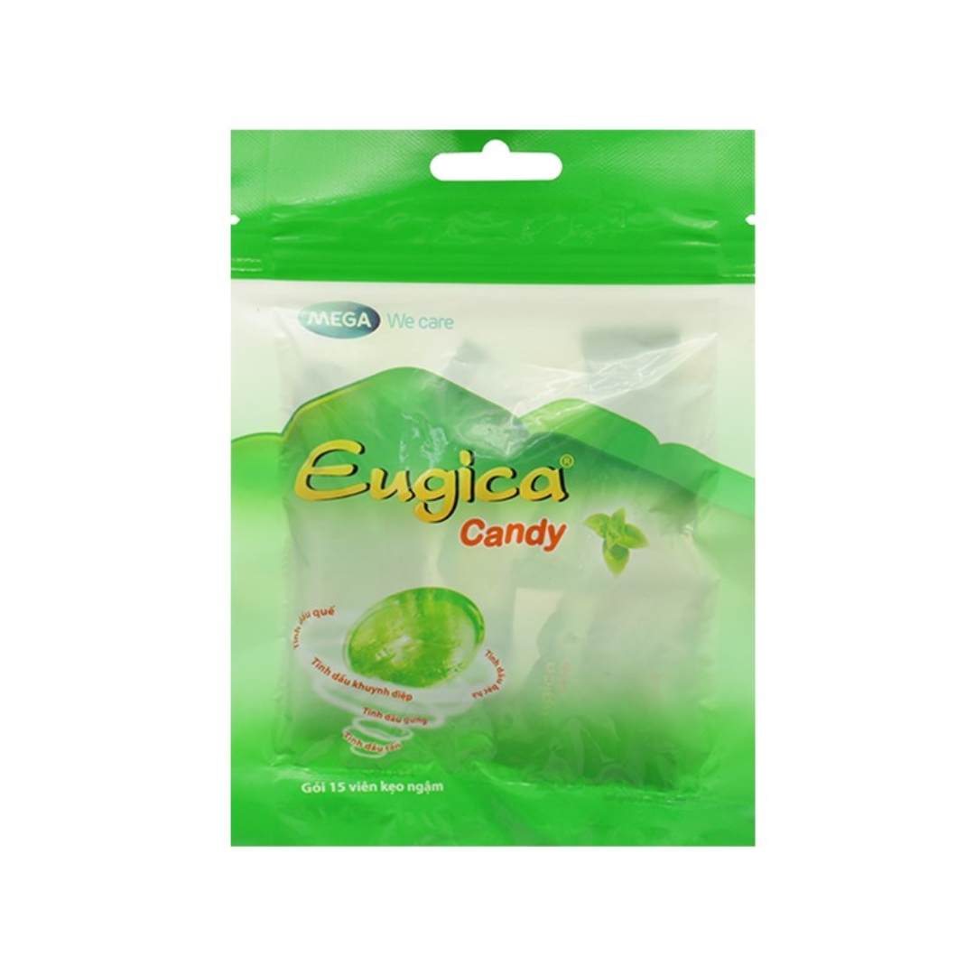 Kẹo Eugica - Điều trị ho, long đờm túi 15 viên - Pharmart.vn
