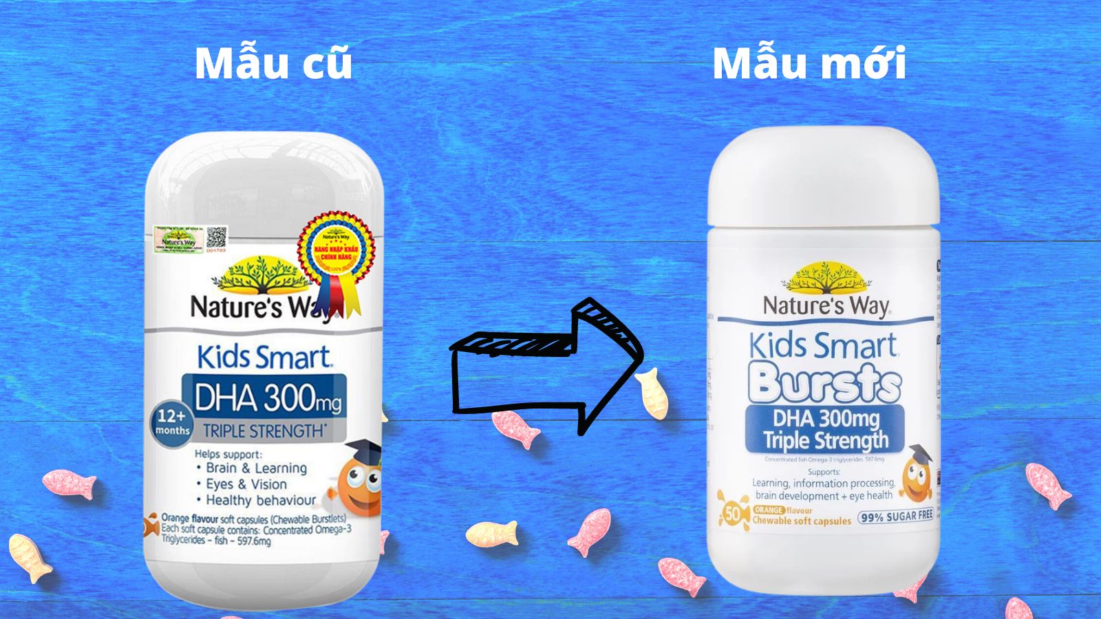 Kẹo mềm Nature's Way Kids Smart DHA Triple Strength 300mg - Bổ sung DHA ...