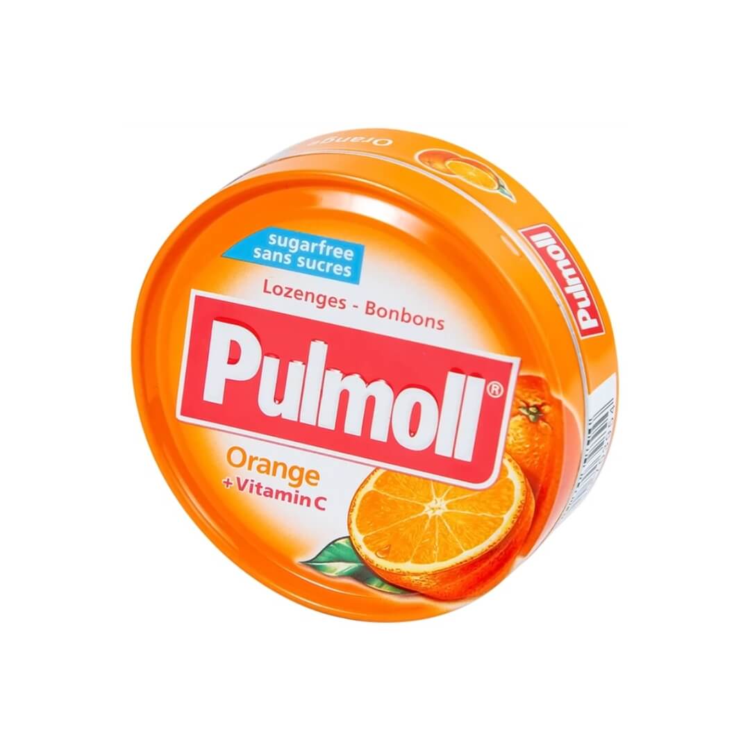 Kẹo ngậm Pulmoll Halsbonbon không đường vị Cam giảm đau họng hộp 50g ...