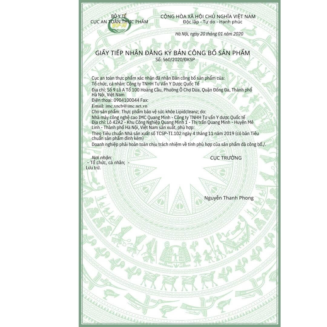 Lipid Cleanz - Giảm nguy cơ xơ vữa động mạch - Pharmart.vn