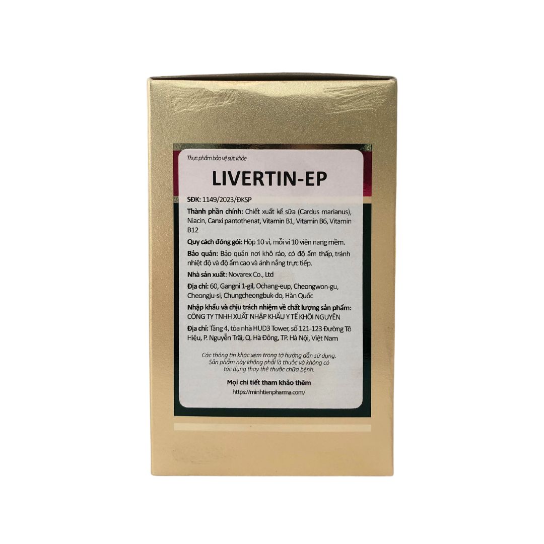 Livertin - EP - Bổ gan, cải thiện bệnh lý gan mật - Pharmart.vn
