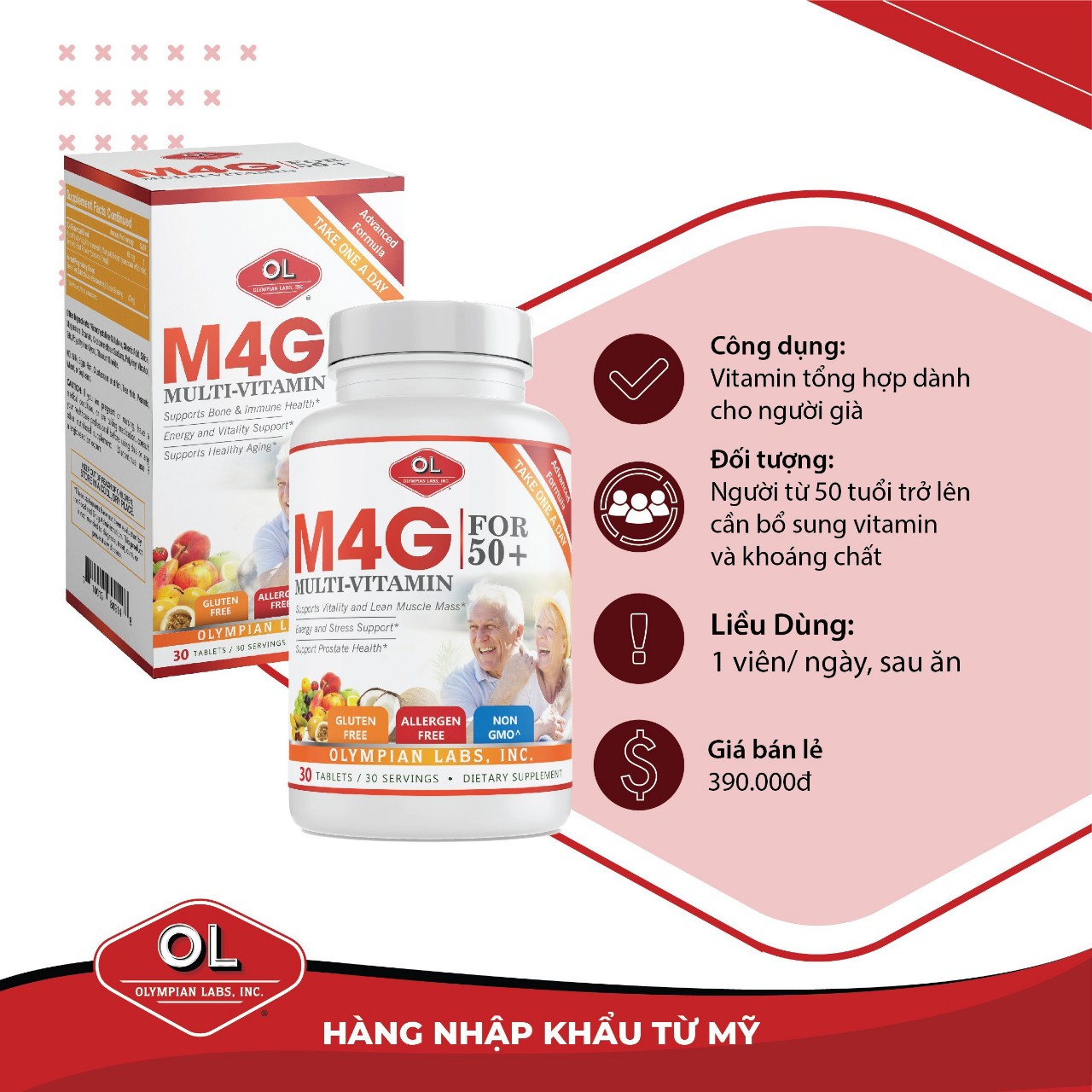 M4G Multi - Vitamin For 50+ - Bổ sung vitamin và khoáng chất cho U50 ...