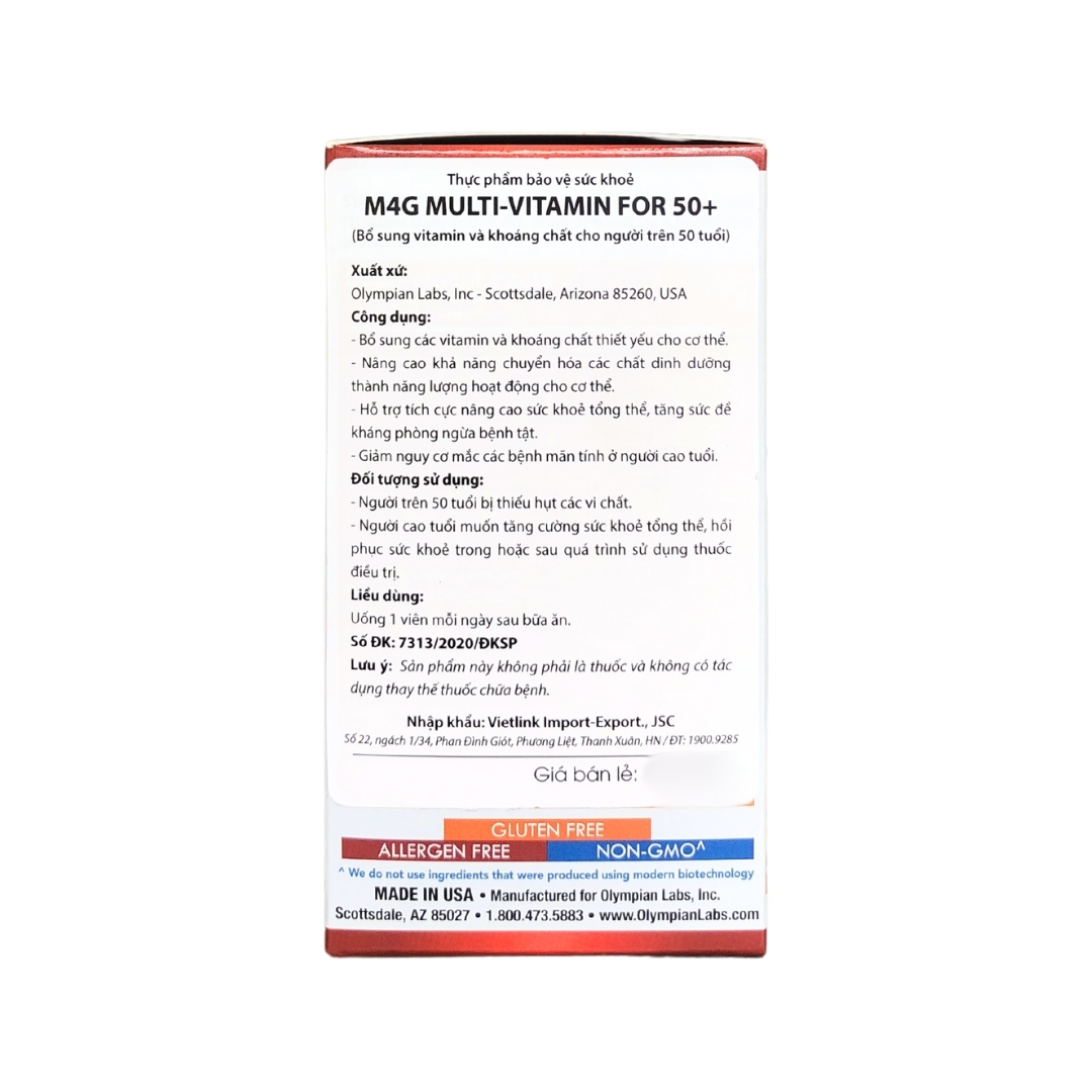 M4G Multi - Vitamin For 50+ - Nâng cao sức khỏe cho người trên 50 tuổi ...