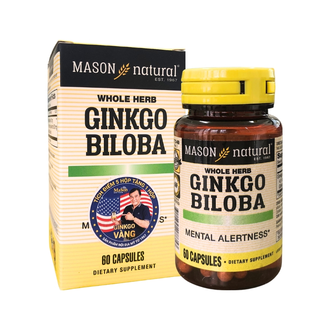 Mason Natural Ginkgo Biloba - Hỗ trợ não bộ - Pharmart.vn