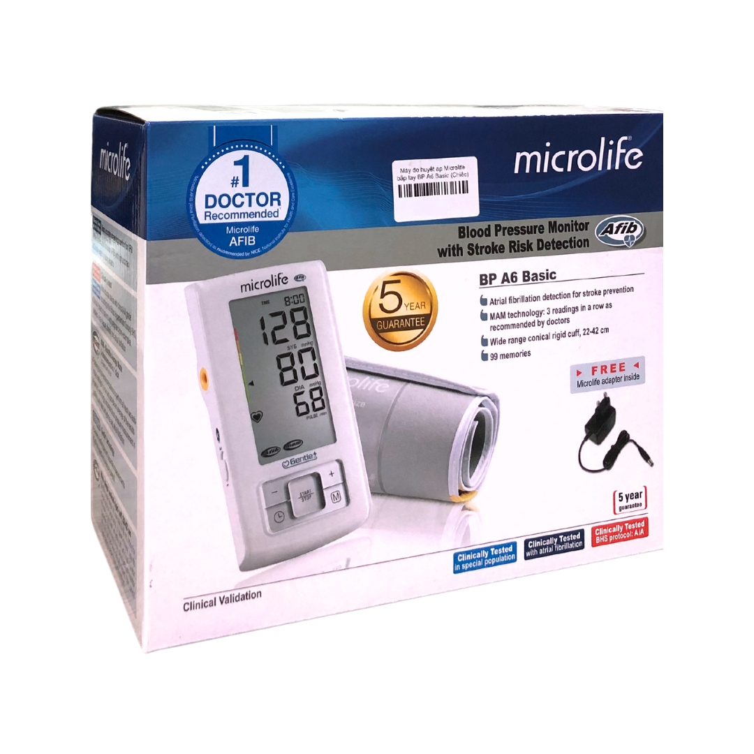 Máy đo huyết áp bắp tay Microlife BP A6 Basic chính hãng - Pharmart.vn