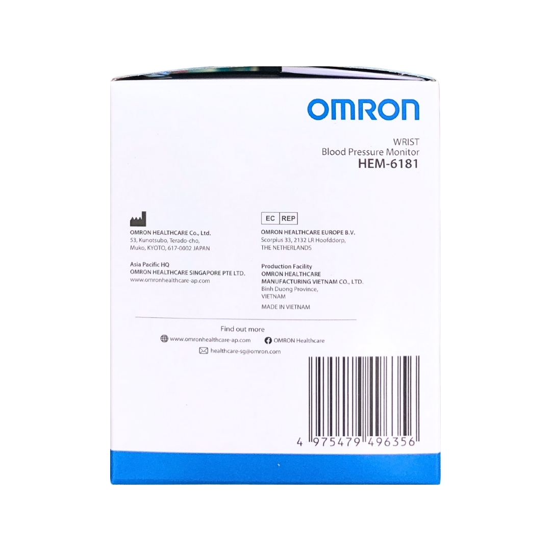 Máy đo huyết áp cổ tay Omron HEM 6181 chính hãng - Pharmart.vn