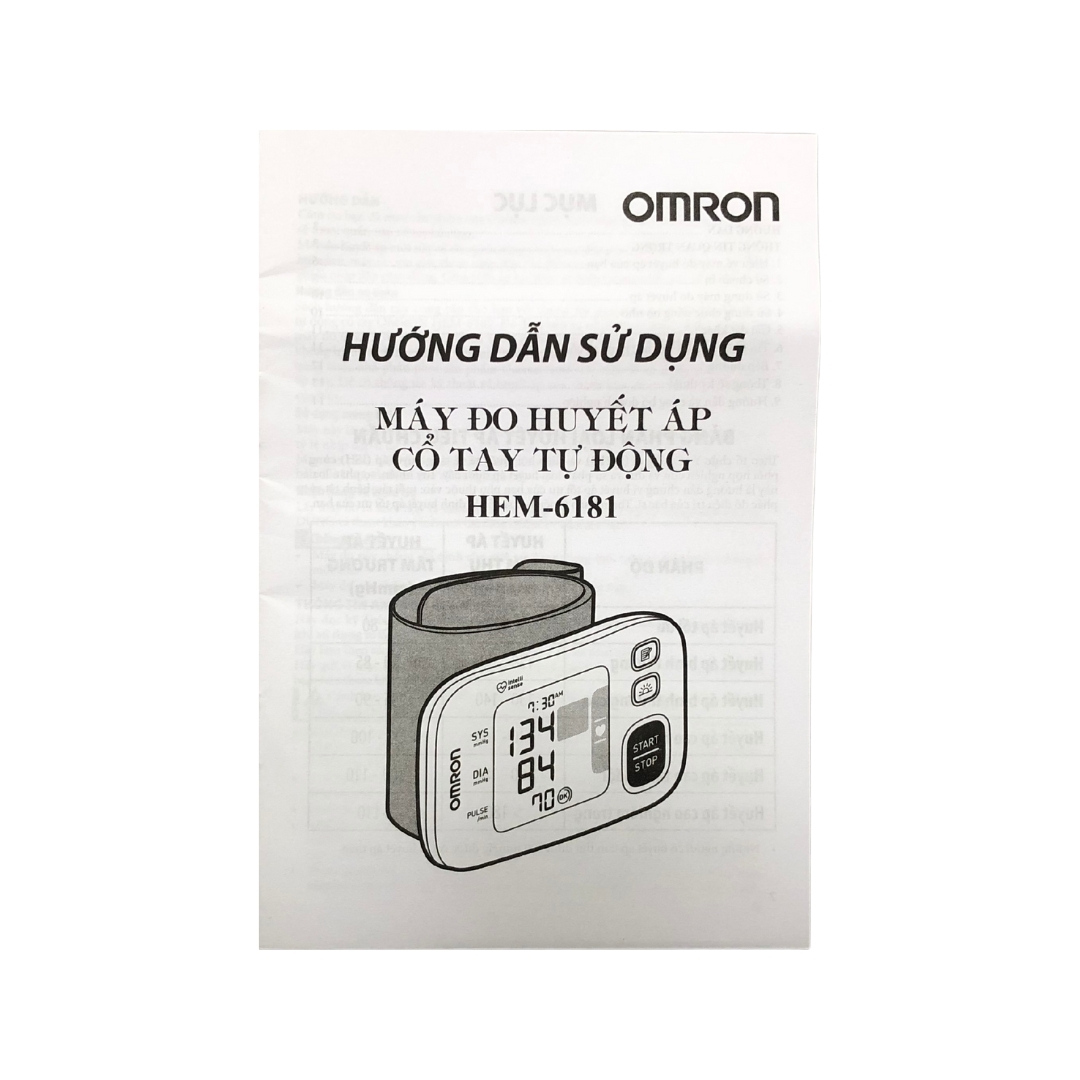 Máy đo huyết áp cổ tay Omron HEM 6181 chính hãng - Pharmart.vn