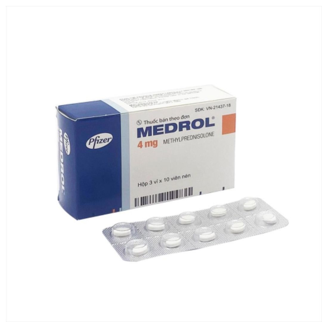 Medrol 4mg Hộp 3 vỉ x 10 viên - Pharmart.vn