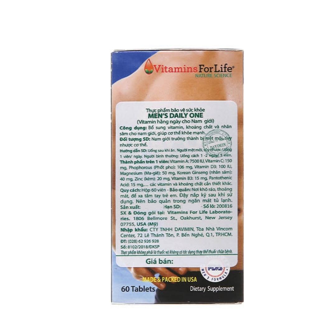 Men's Daily One - Vitamin cho nam giới - Pharmart.vn
