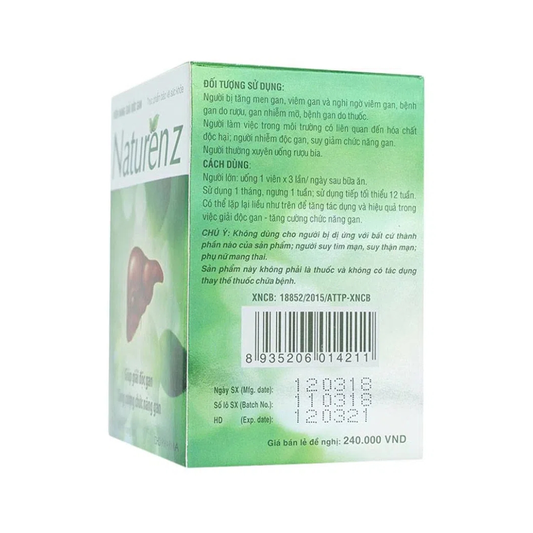Naturenz - Hỗ trợ giải độc gan (100 viên) - Pharmart.vn
