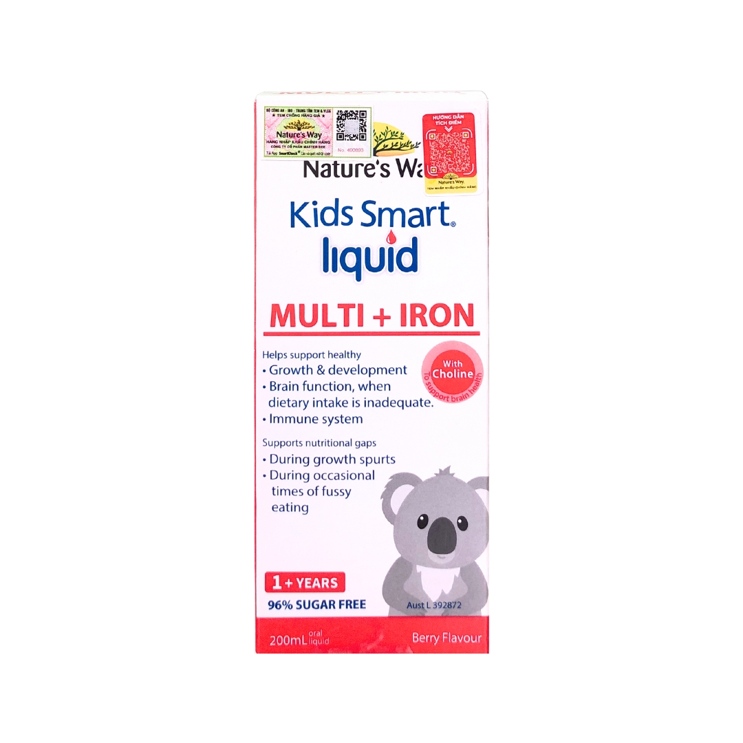 Nature's Way Kids Smart Liquid Multi + Iron - Tăng cường miễn dịch cho ...