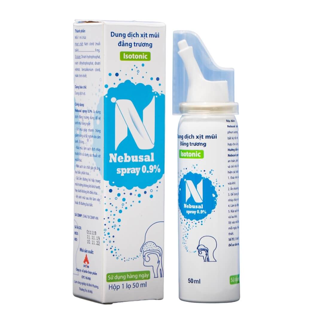 Nebusal Isotonic 0,9% - Xịt mũi sát khuẩn - Pharmart.vn
