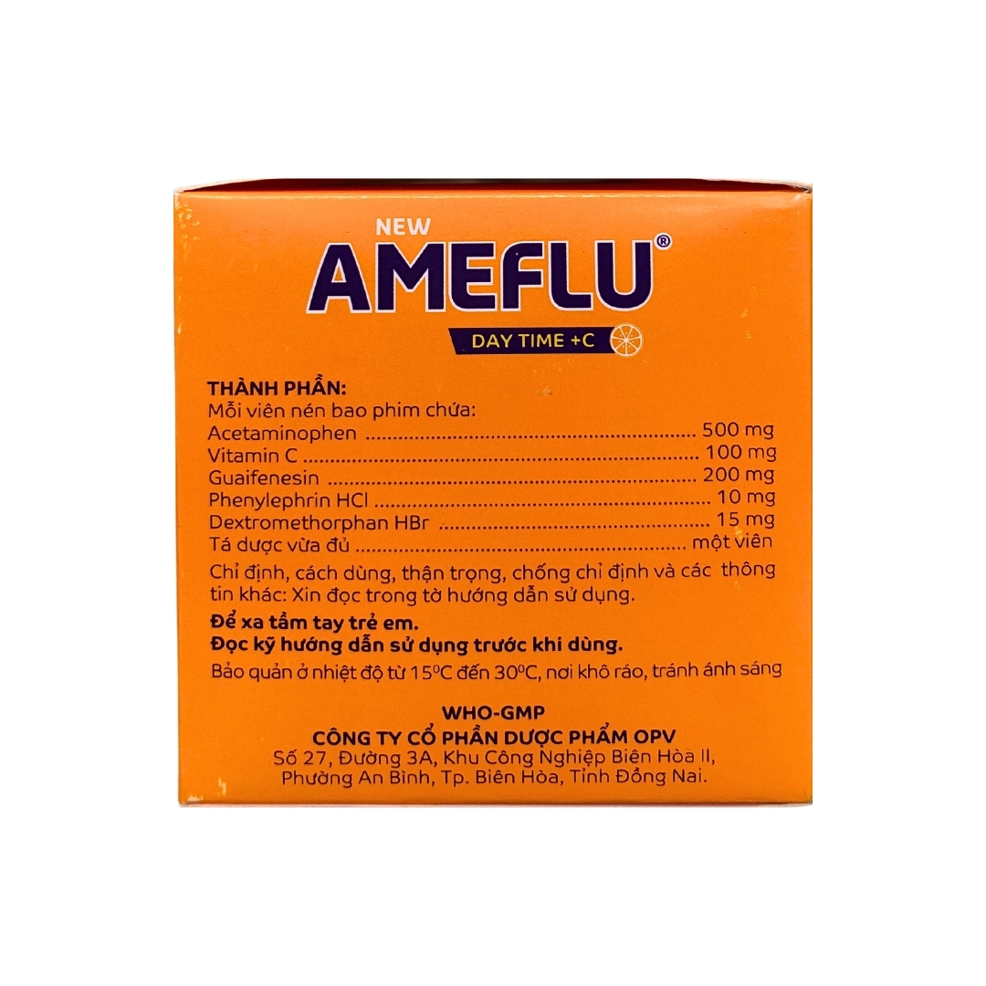 Thuốc Ameflu Day Time + C (500mg) - Điều trị cảm lạnh, cảm cúm ...