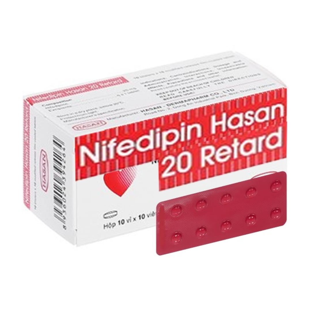 Nifedipin hasan 20 - Điều trị tăng huyết áp - Pharmart.vn