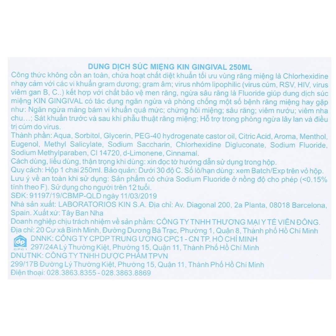 Nước súc miệng Kin - Vệ sinh răng miệng hàng ngày - Pharmart.vn
