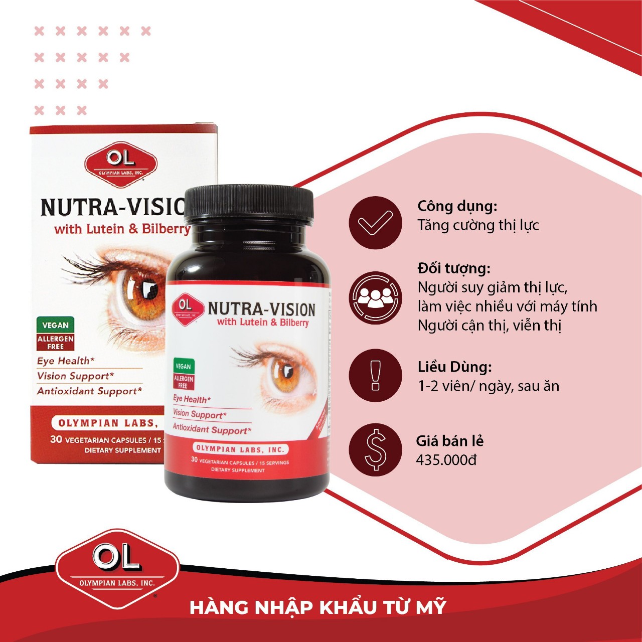 Nutra Vision - Bổ Mắt, Hỗ Trợ Phục Hồi Thị Lực - Pharmart.vn