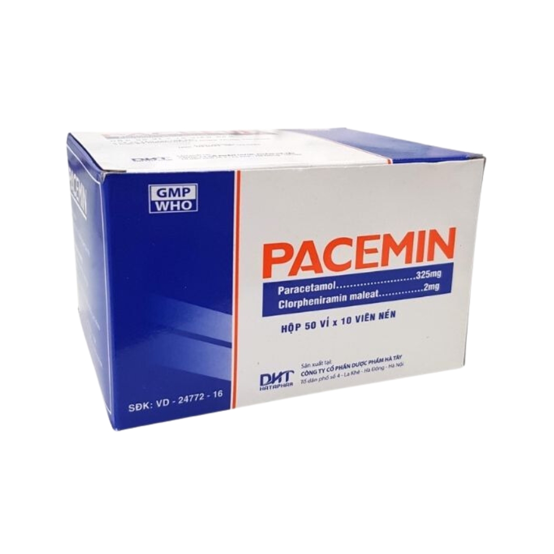 Pacemin 325mg - Hạ sốt, giảm đau nhẹ, điều trị triệu chứng hắt hơi, sổ ...
