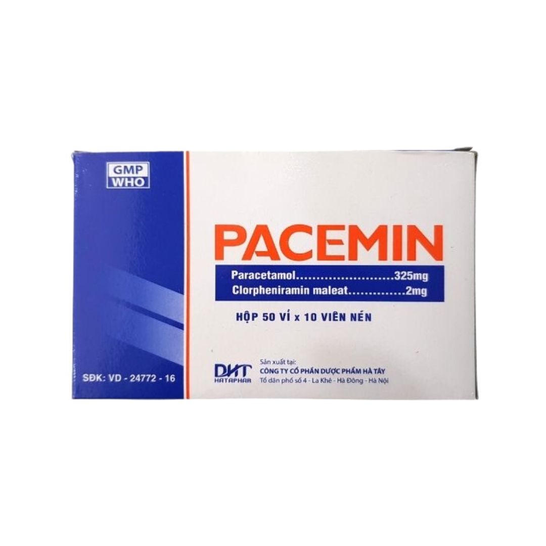 Pacemin 325mg - Hạ sốt, giảm đau nhẹ, điều trị triệu chứng hắt hơi, sổ ...