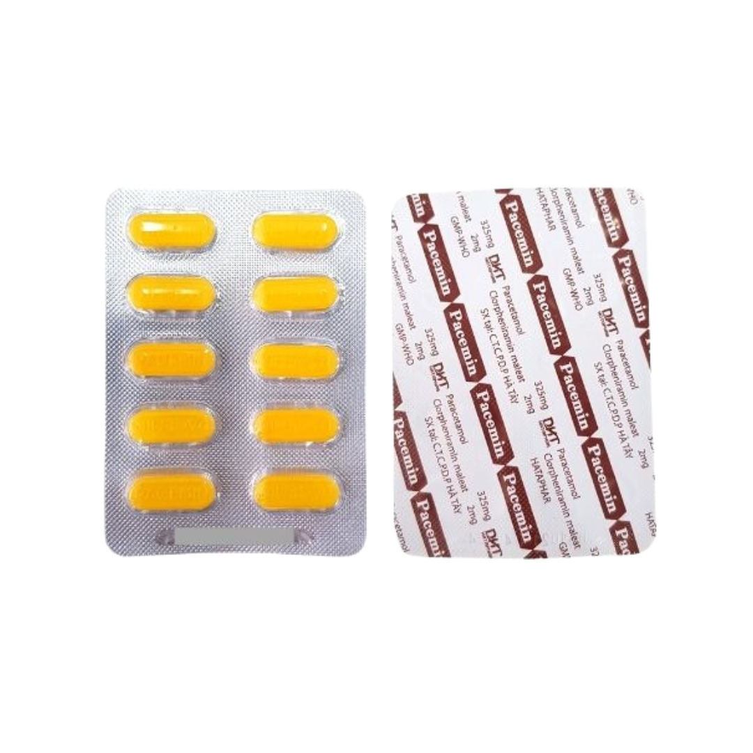 Pacemin 325mg - Hạ sốt, giảm đau nhẹ, điều trị triệu chứng hắt hơi, sổ ...