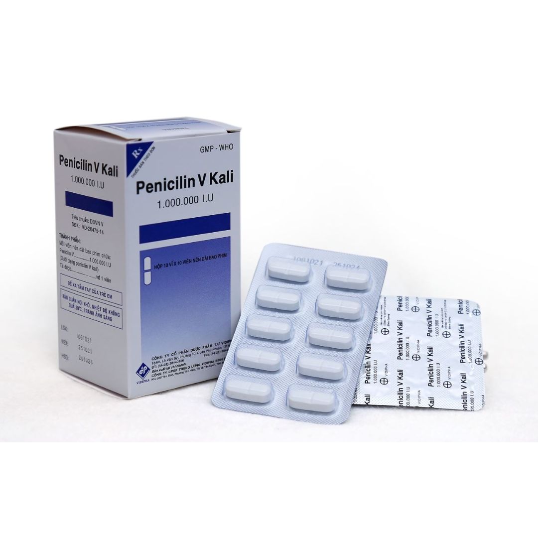 Thuốc Penicillin V Kali (1.000.000IU) Vidiphar - Điều trị và dự phòng ...
