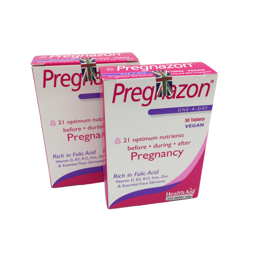 Pregnazon HealthAid - Viên uống cho phụ nữ trước, trong và sau khi mang ...