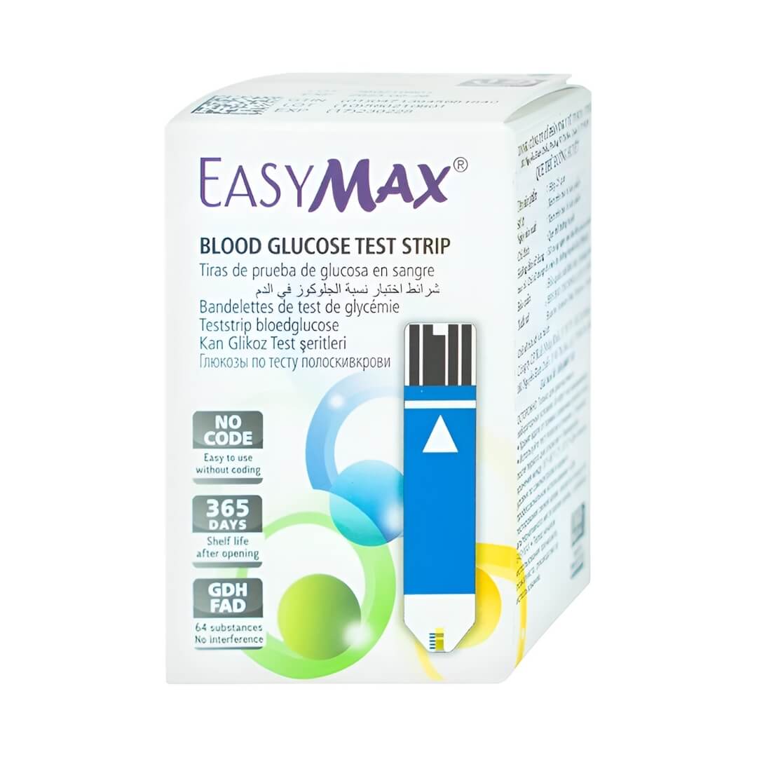 Que thử đường huyết EasyMax chính hãng (hộp 25 que) chính hãng ...